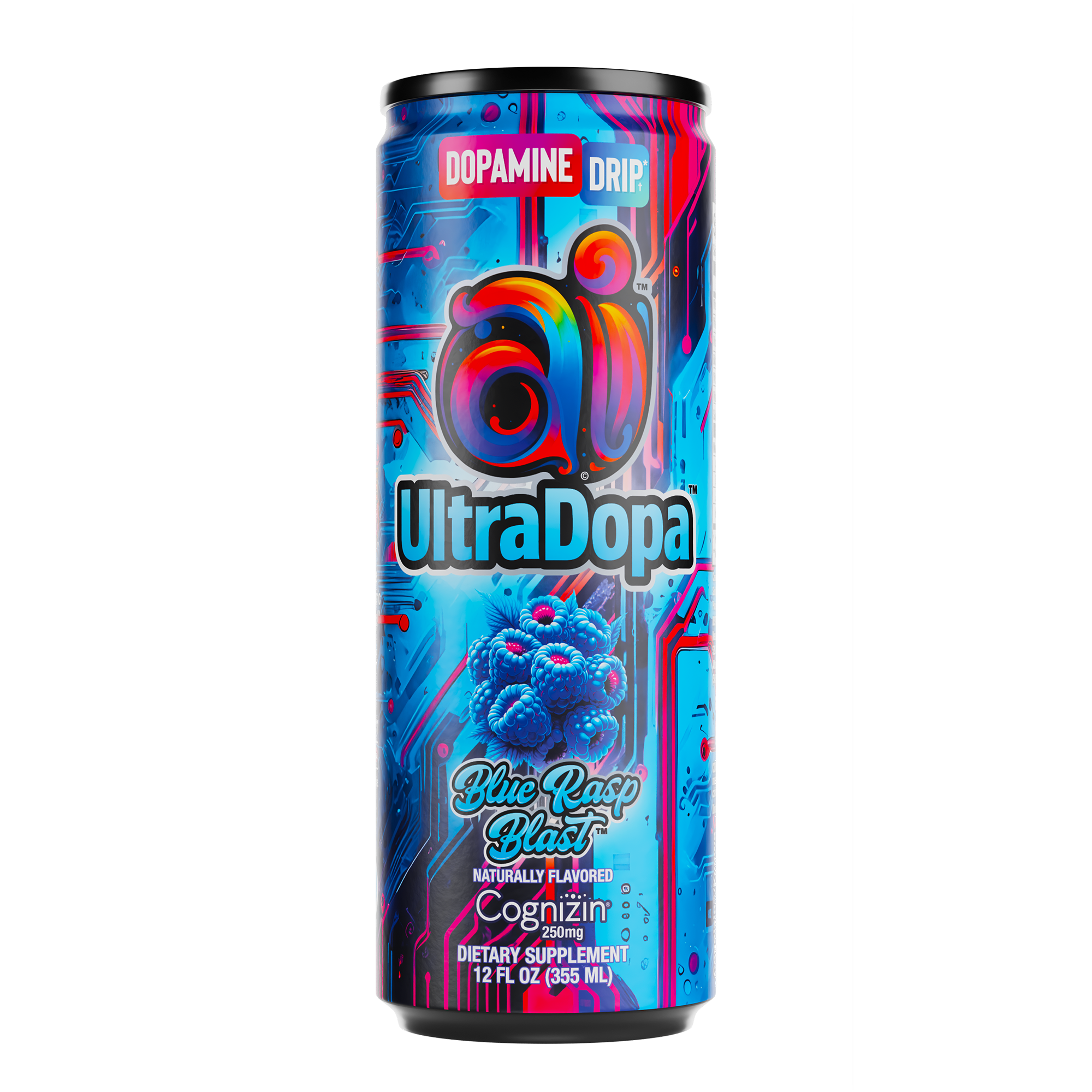 Ai UltraDopa Blue Rasp Blast | Sugar-Free Energy Drink for Motivation ...